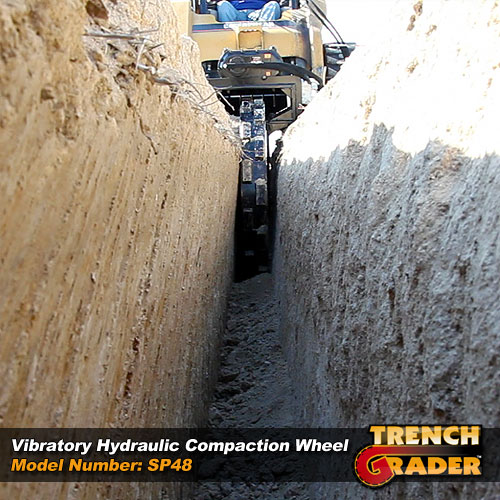 SP48 - Skid Steer Vibratory Compaction Wheel - Trench Grader